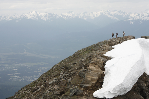 Steep, loose rock near the summit. Extreme caution is advised when ...