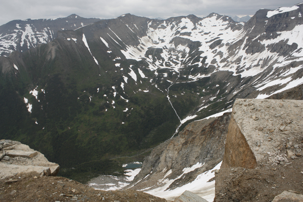 Steep, loose rock near the summit. Extreme caution is advised when ...